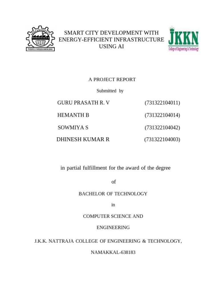 NM Project-Smart City Development With Energy-Efficient Infrastructure Using Ai-1 | PDF ...