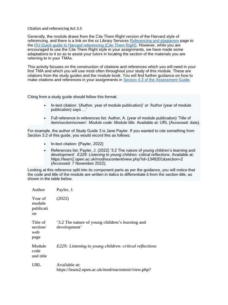 Citation and Referencing Act 3.5 | PDF | Citation | Book Design