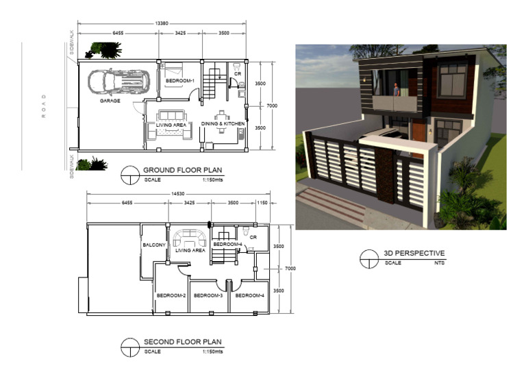 Floor Plans and 3D Perspective Layout | PDF