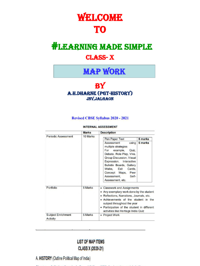 Class X Map Work | PDF