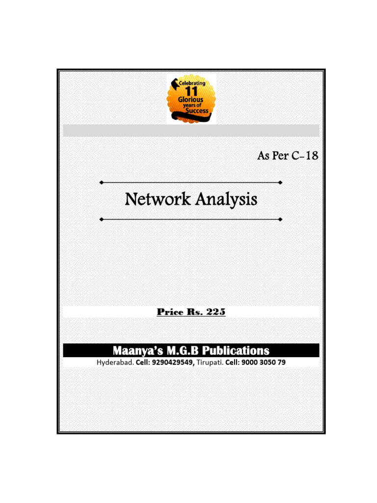 18EC 305C Network Analysis | PDF | Electrical Impedance | Electrical Network