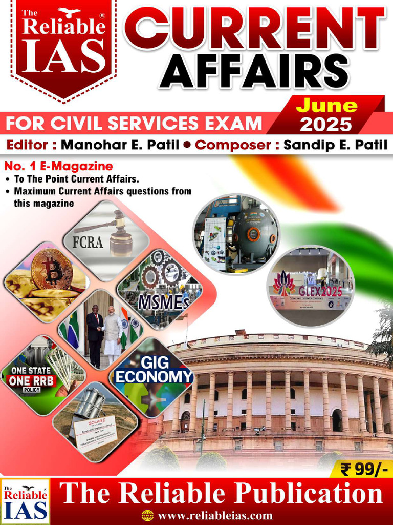 IAS Current Affairs Magazine - June 2025 | PDF | Human Development ...