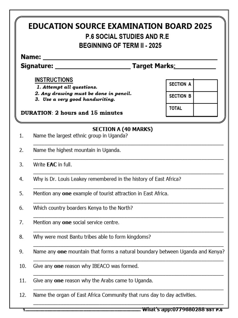 Bot Ii P.6 SST 0779680288 | PDF | Jesus In Islam | Jesus