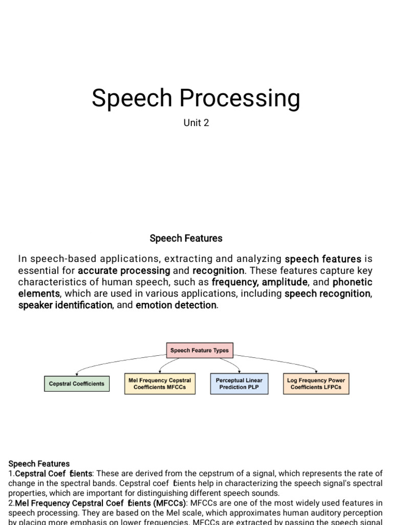 UNIT 2-Speech Processing | PDF | Spectral Density | Algorithms