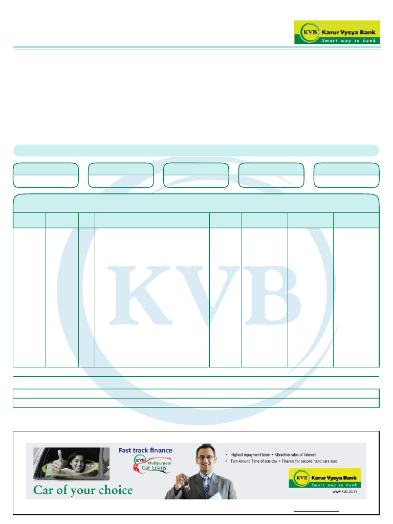 Prem KVB Saving Account Statement | PDF | Debits And Credits | Debit Card