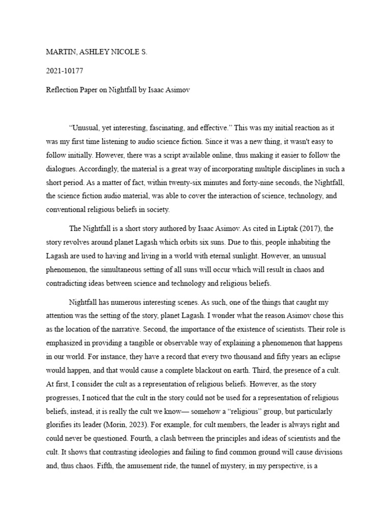 Martin Ashley Nicole Module 2 Reflection Essay | PDF