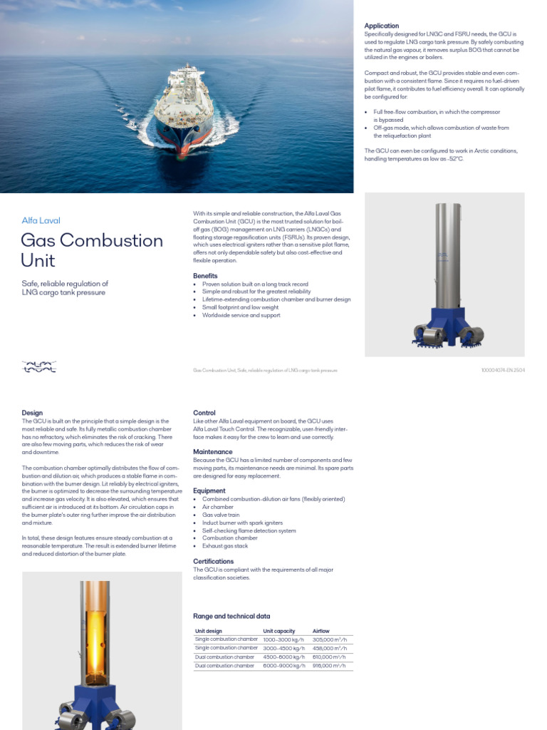 Alfa Laval Gas Combustion Unit 2.0 Product Leaflet en | PDF ...