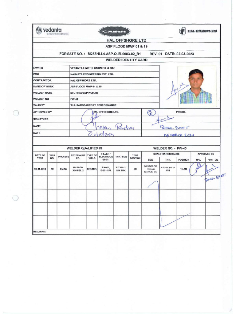 Pradeep Kumar Welder - Compressed | PDF