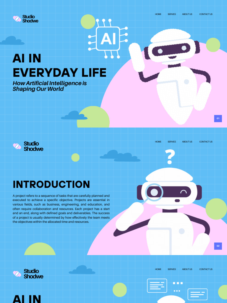 Blue and Pink Illustrative Artificial Intelligence and Technology ...
