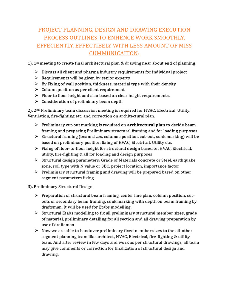 Project Planning and Structural Design Guide | PDF | Beam (Structure ...