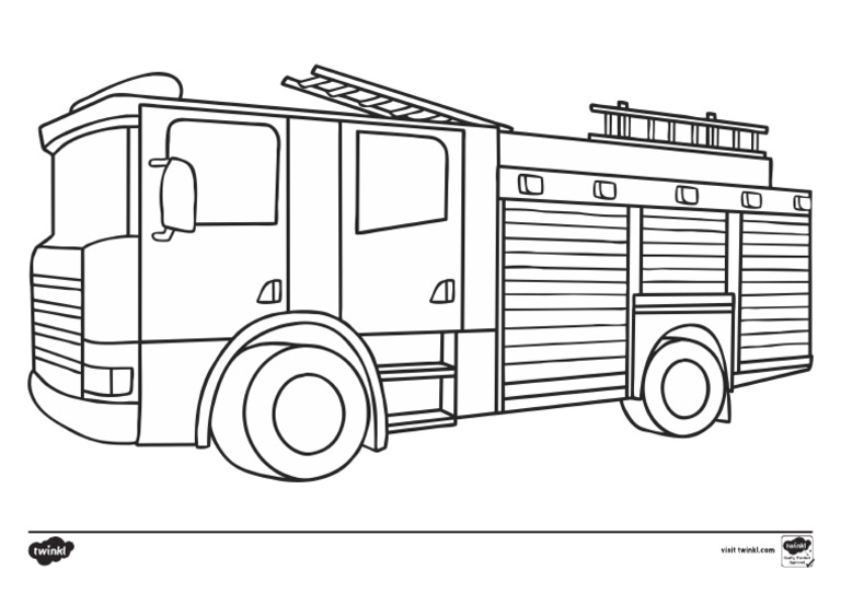 T C 254625 Fire Engine Colouring Page | PDF