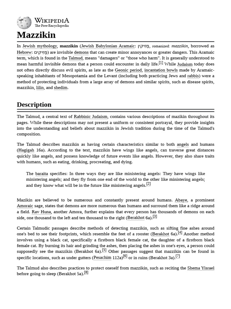 Mazzikin | PDF | Jews And Judaism | Jewish Belief And Doctrine