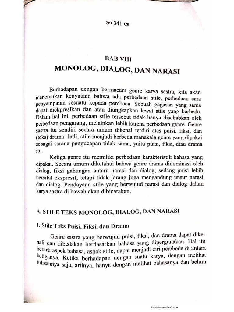 Stilistika-Monolog, Dialog, Narasi | PDF