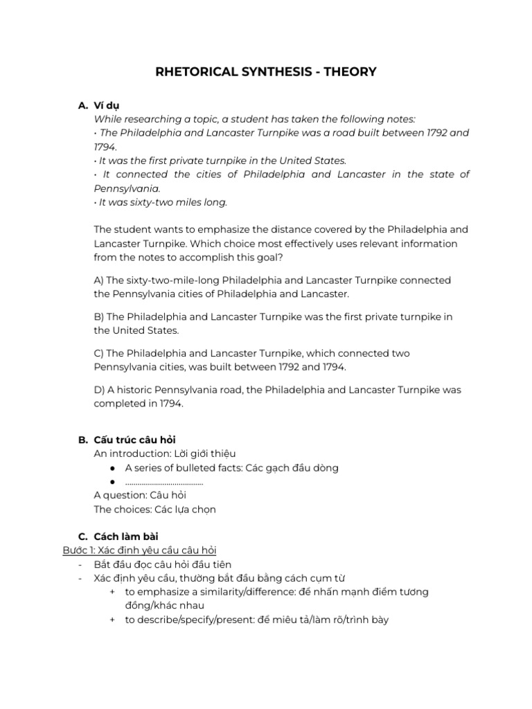 (Theory) Rhetorical Synthesis | PDF