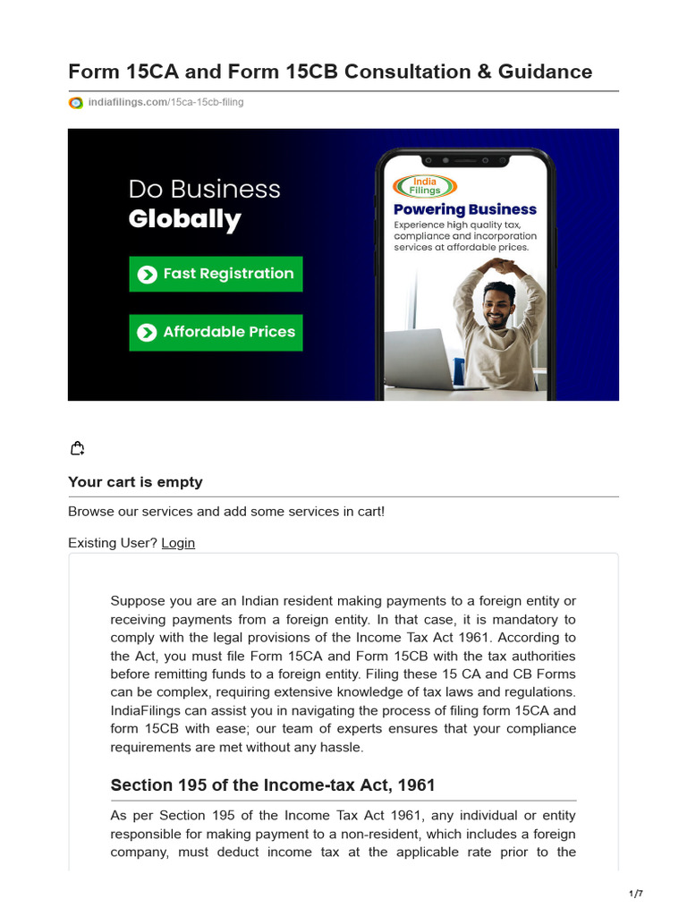 Form 15CA and Form 15CB Consultation Guidance | PDF | Taxes | Income Tax