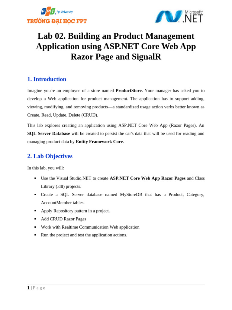 PRN222Lab - 02 - ProductManagement - ASP. NET Core Web App Razor Pages ...