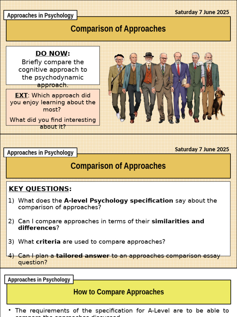 Comparing Cognitive and Psychodynamic Approaches | PDF | Cognition ...
