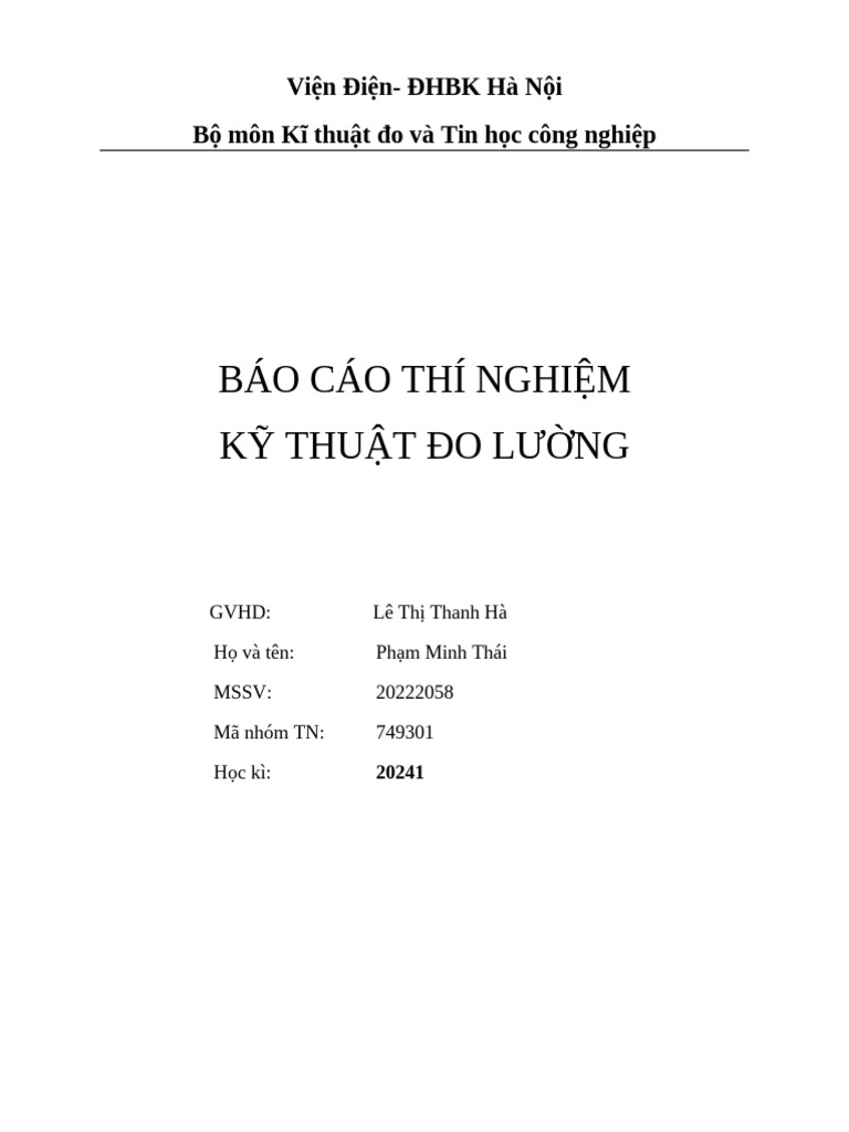 Bao Cao Thi Nghiem KTDL | PDF