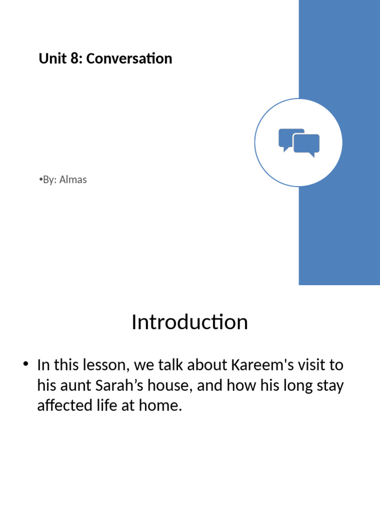 Unit 8 Conversation Presentation Edited | PDF