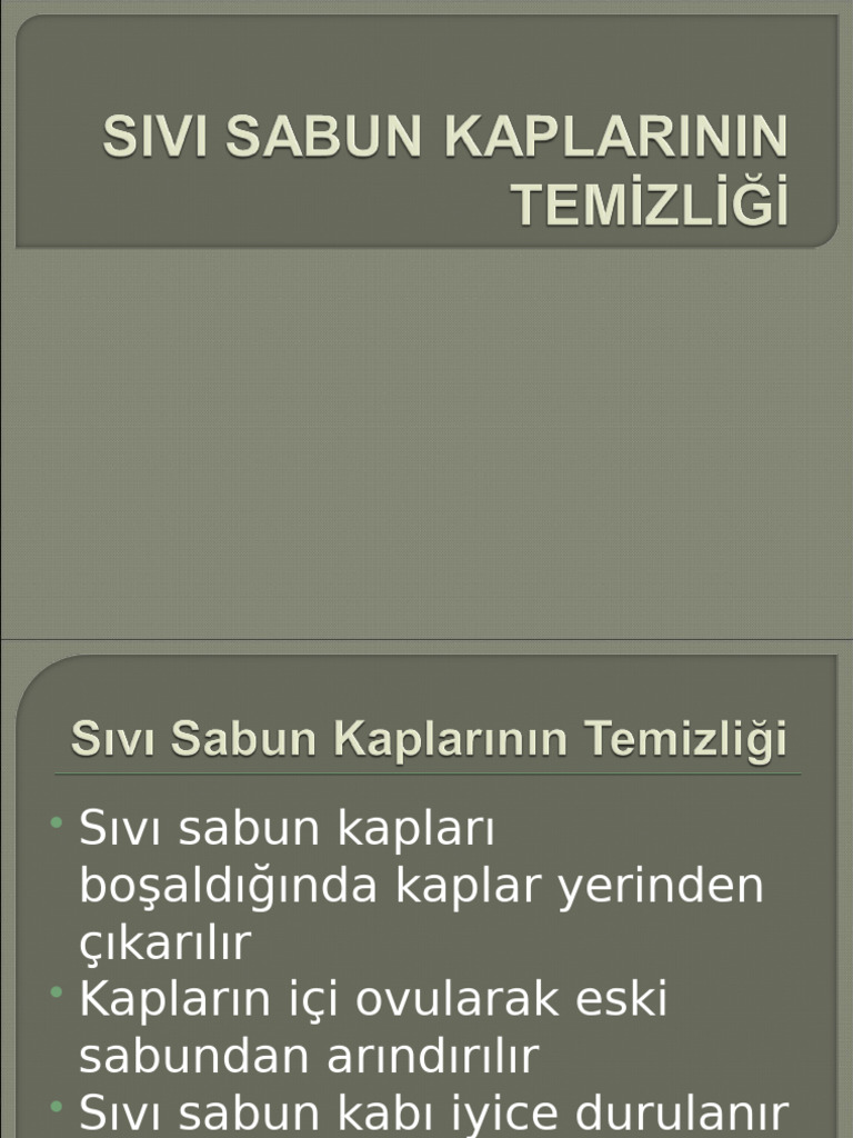 12 - Sivi Sabun Kaplarinin Temi̇zli̇ği̇ | PDF