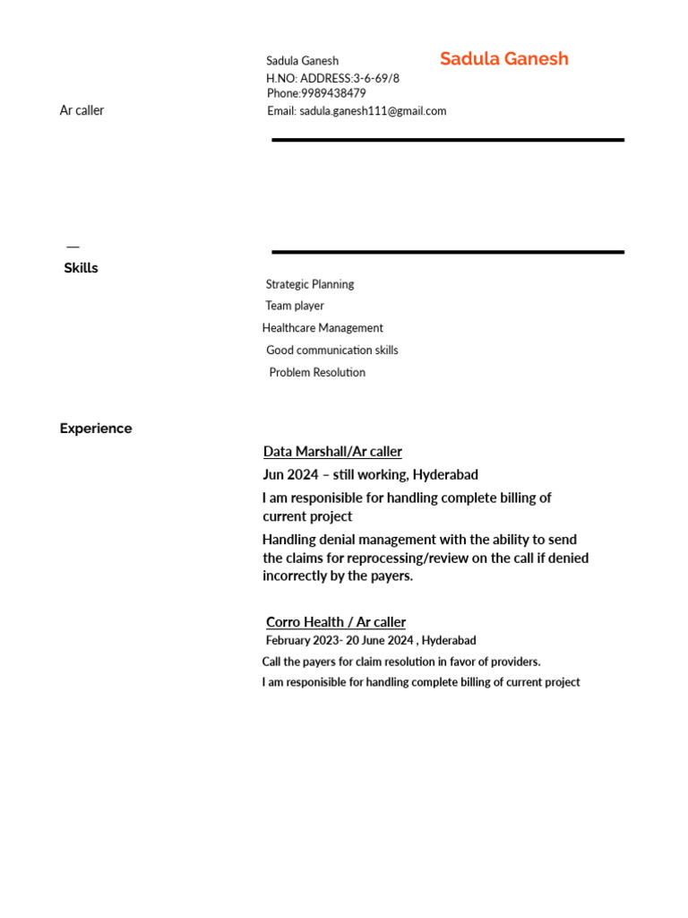 Ganesh Resume.1 | PDF