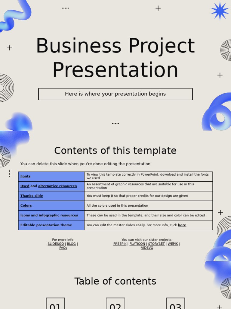 Business Project Presentation by Slidesgo | PDF | Planets | Saturn