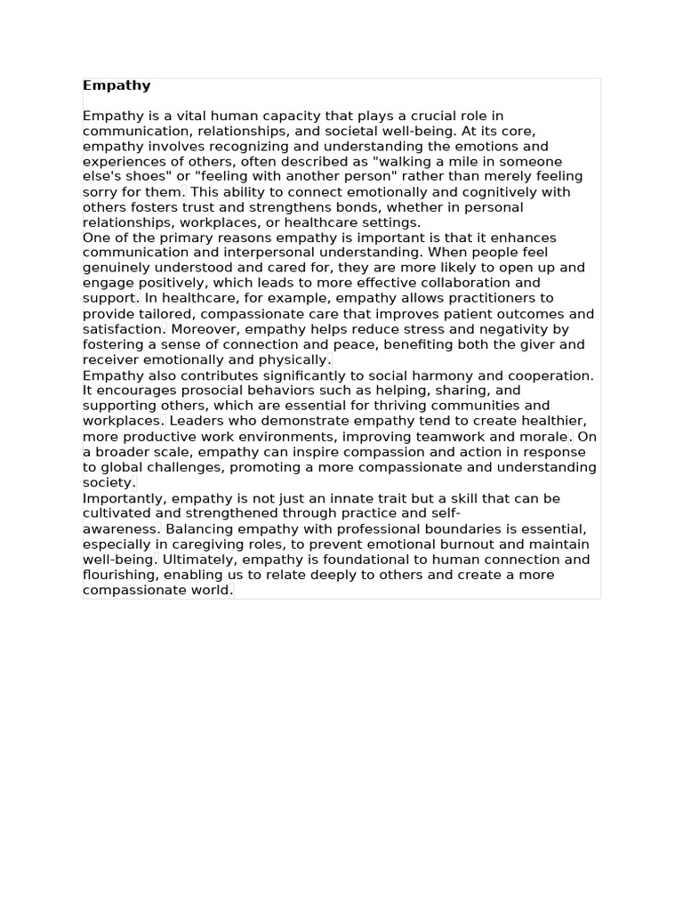 Empathy | PDF