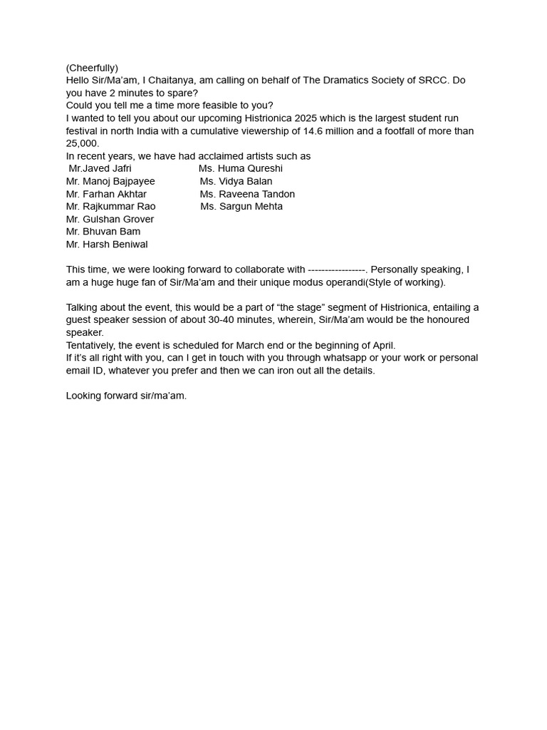 Boilerplate Calling Setup | PDF