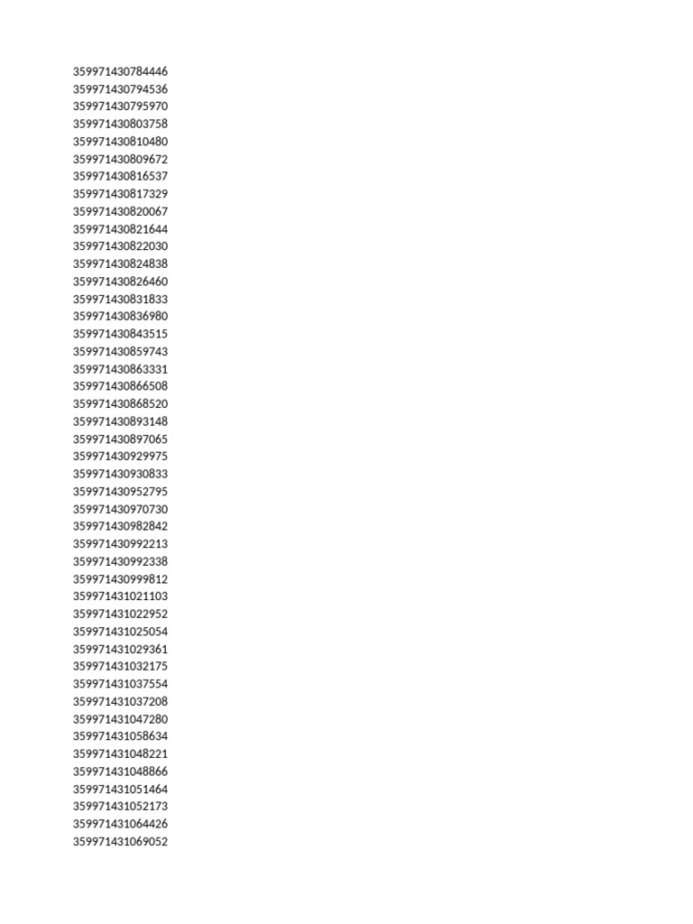 Understanding IMEI Numbers | PDF