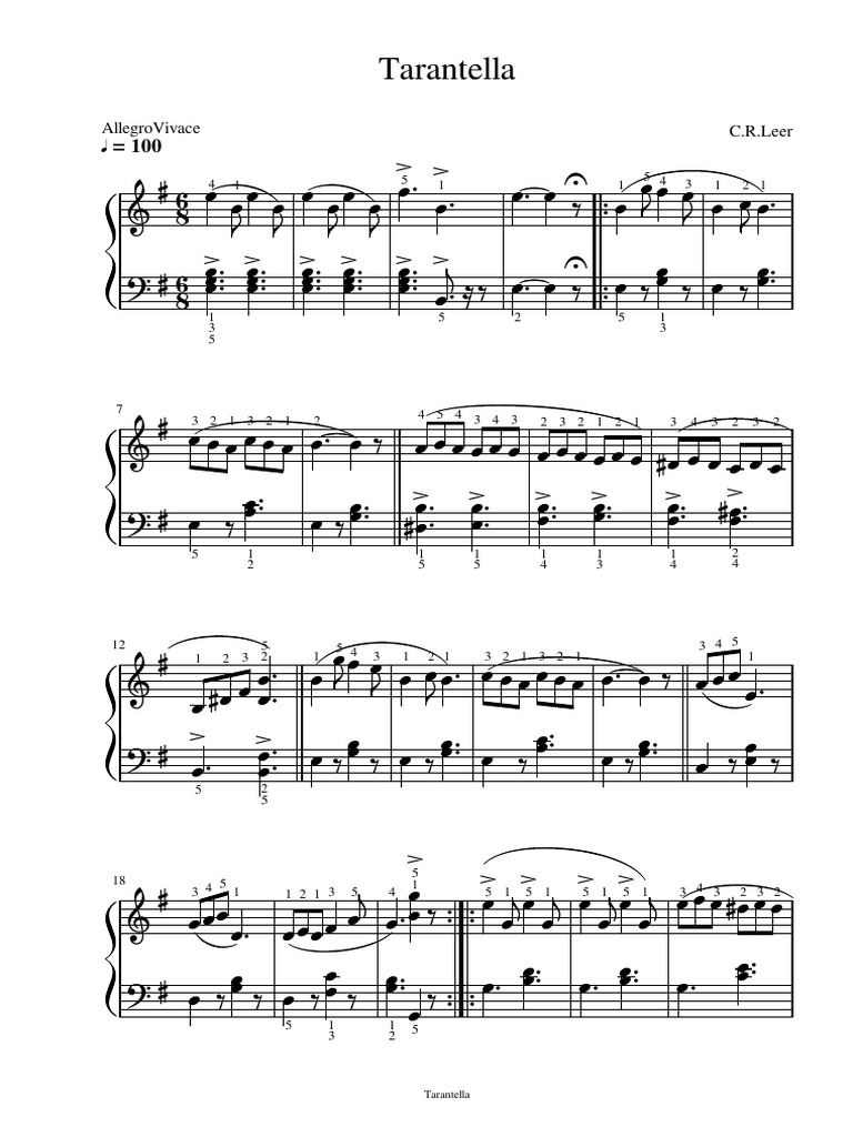 Tarantella - Piano (SFILE | PDF