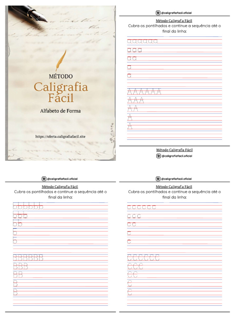 CALIGRAFIA - Alfabeto Bastão | PDF