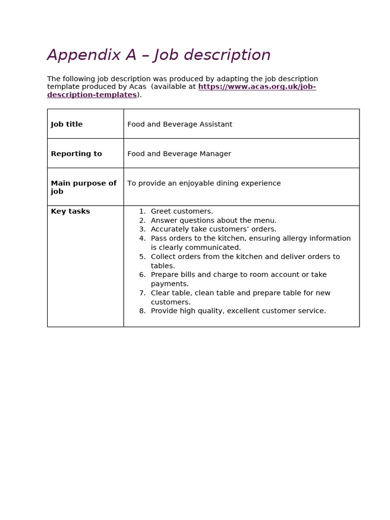 Appendix A - Job Description v4 | PDF