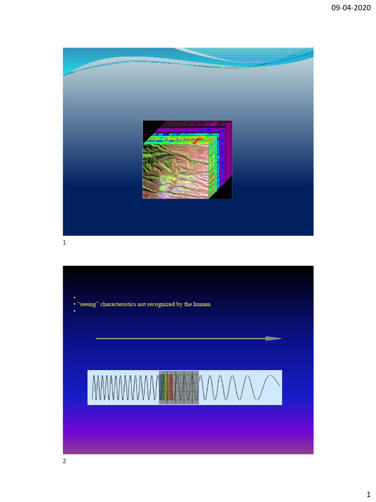 2nd Sem RSG 202.2 Concept of Hyperspectral Remote Sensing | PDF | Electromagnetic Spectrum ...