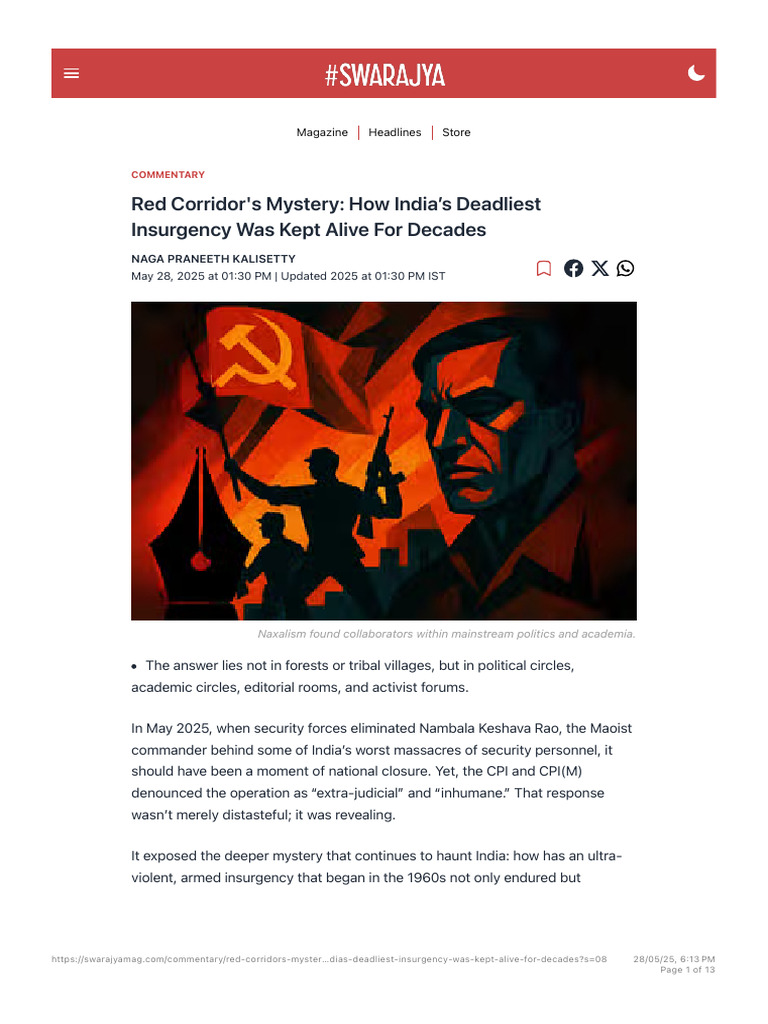 Red Corridor's Mystery - How India's Deadliest Insurgency Was Kept ...