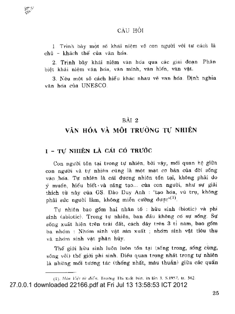 Môi Trư NG T Nhiên - CSVH | PDF