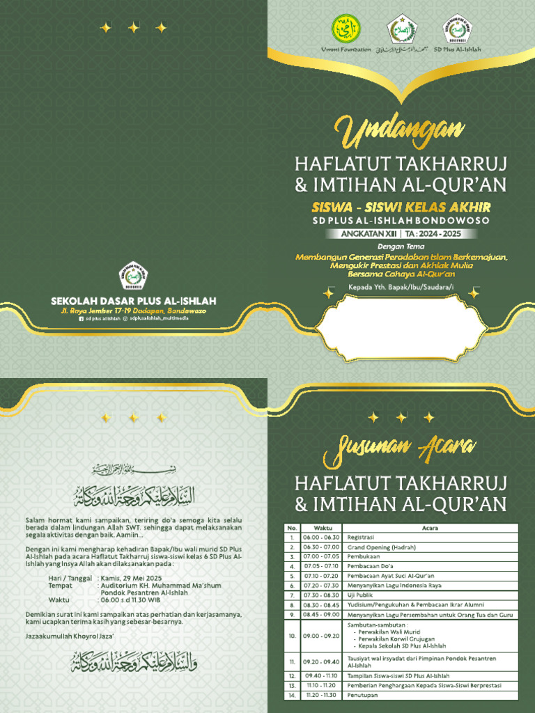 Undangan Wisuda SD 2025 | PDF