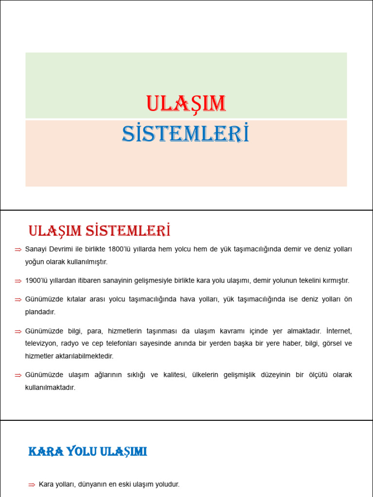 10.14. ULAŞIM SİSTEMLERİ | PDF