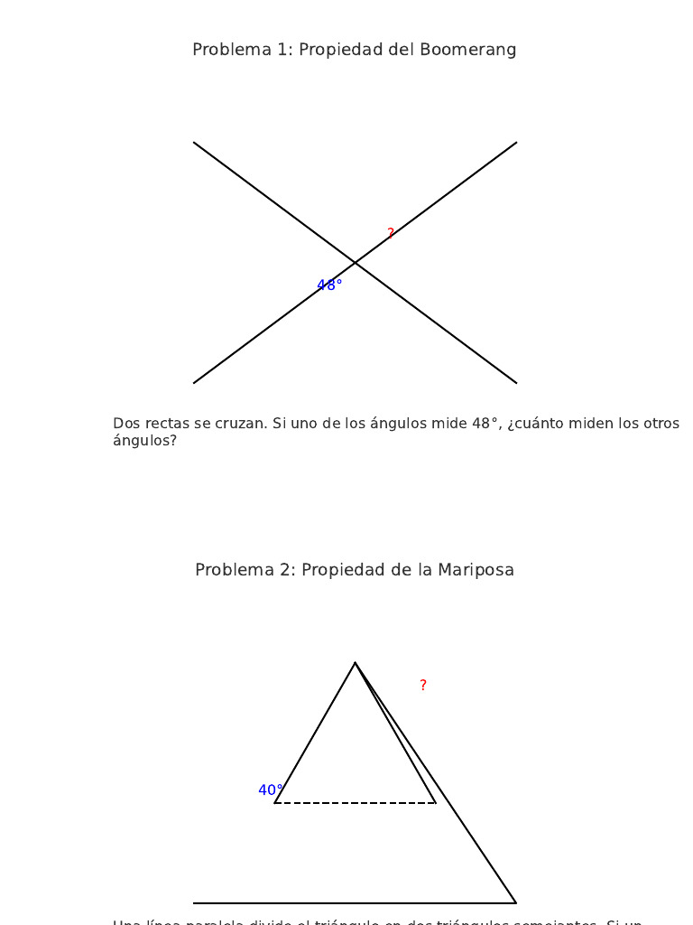 Ficha Problemas Geometria Boomerang Mariposa Pescaito | PDF