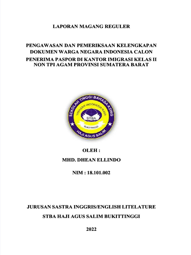 PDF Laporan Magang Dhean Compress | PDF