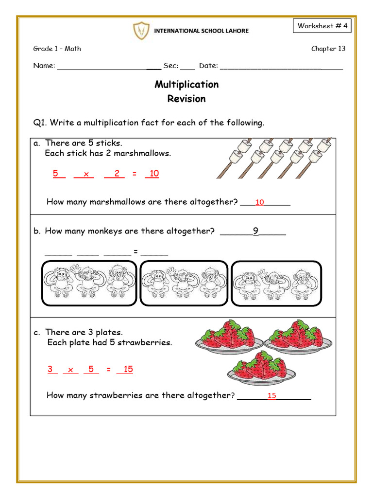 Chapter 13 Multiplication (Solved) | PDF