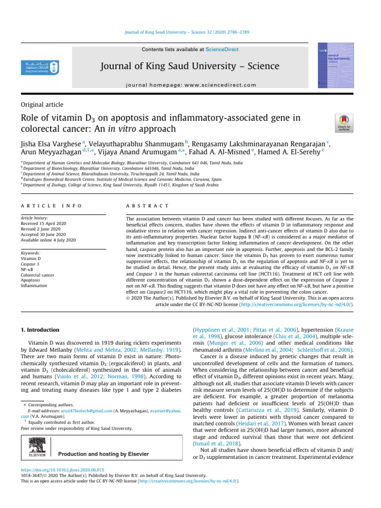 Vitamin D Toxicity Assay | PDF | Apoptosis | Cancer