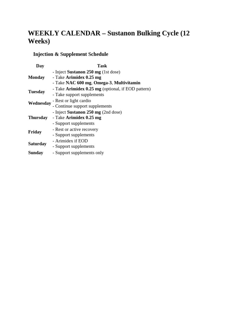 Weekly Calendar | PDF