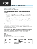 Grade 10 Accounting General Ledger Notes | PDF | Debits And Credits ...