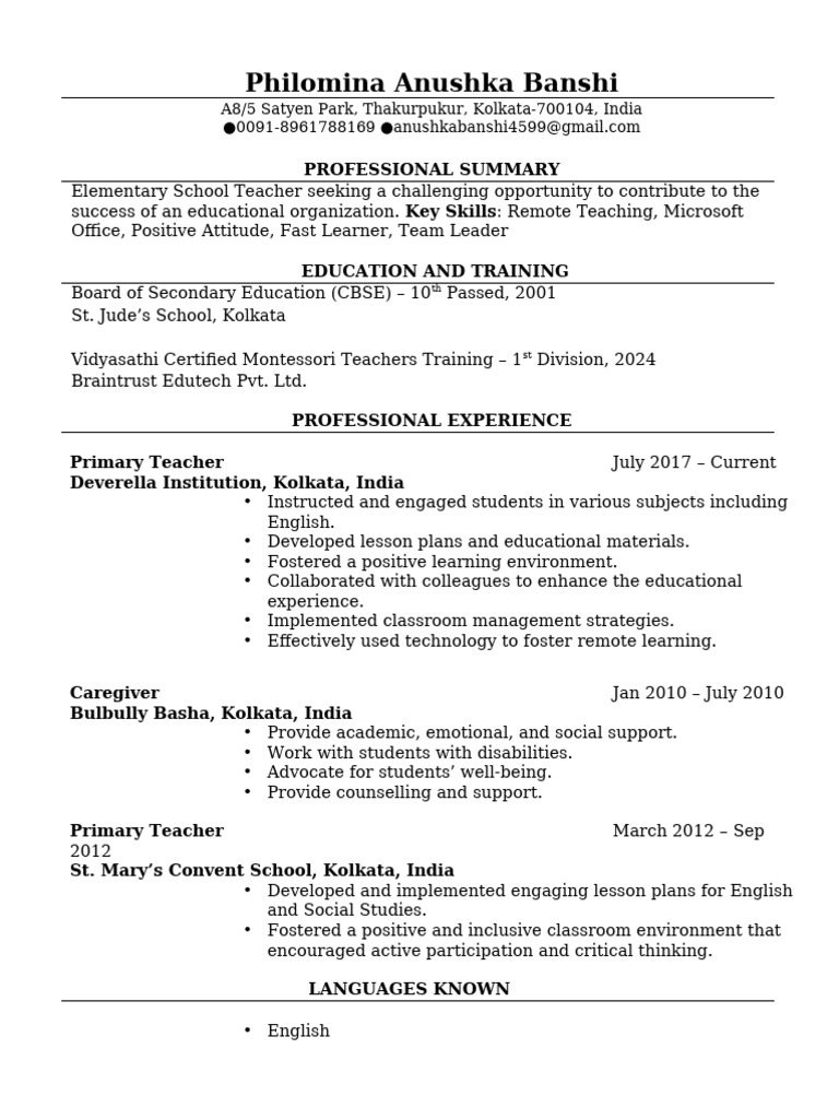 Anu Resume 2024 2 | PDF