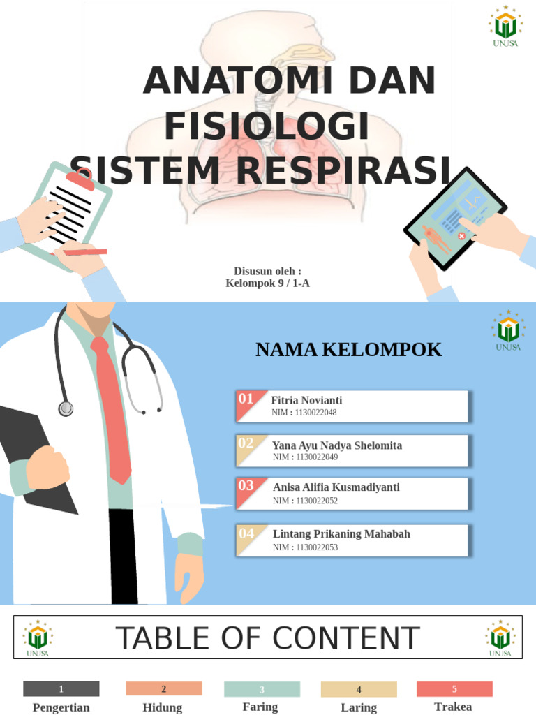 Tugas 01 - IBD - Anatomi Dan Fisiologi Sistem Respirasi - Kelas 1-A | PDF