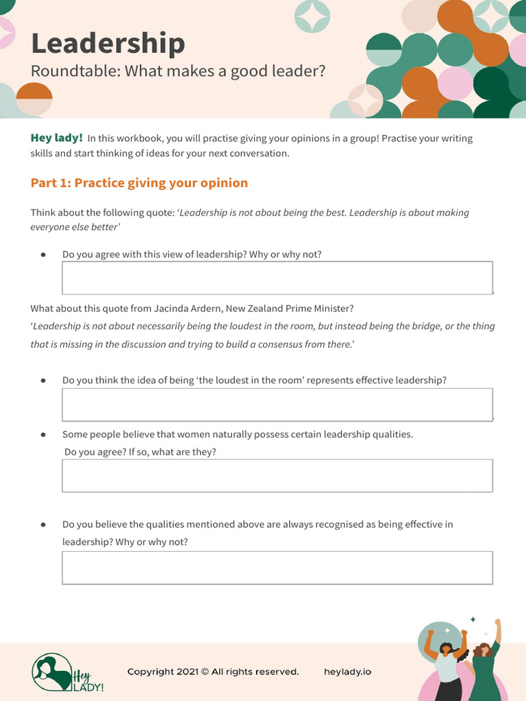 Leadership Deep Dive Workbook | PDF