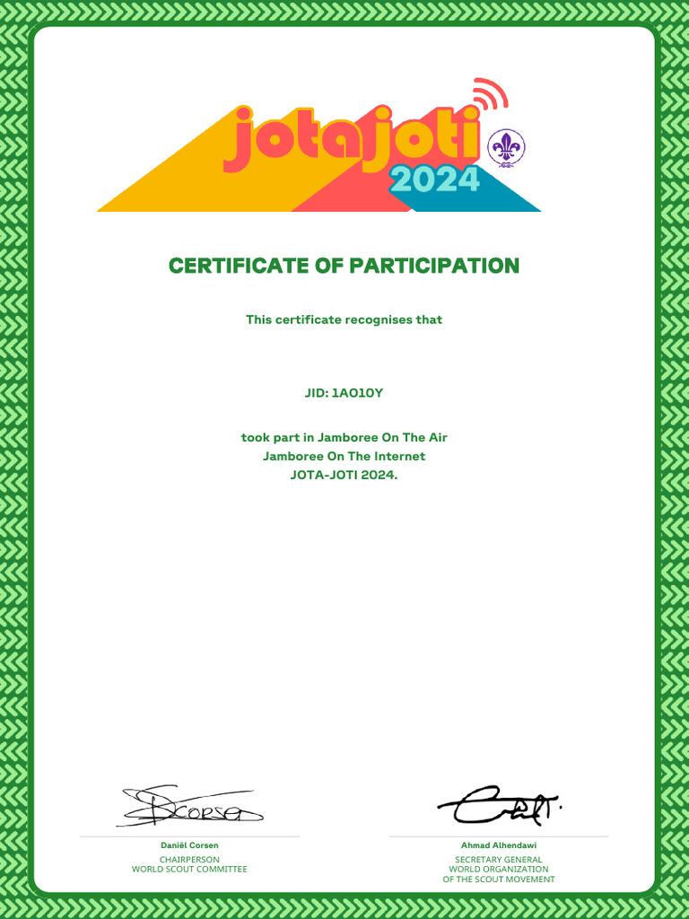 Jota Joti Certificate | PDF
