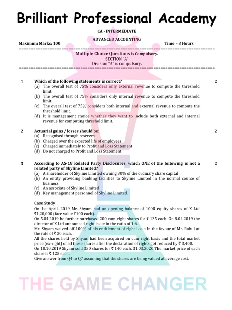 CA Inter Adv Acc Series 2 - 250502 - 070641 | PDF