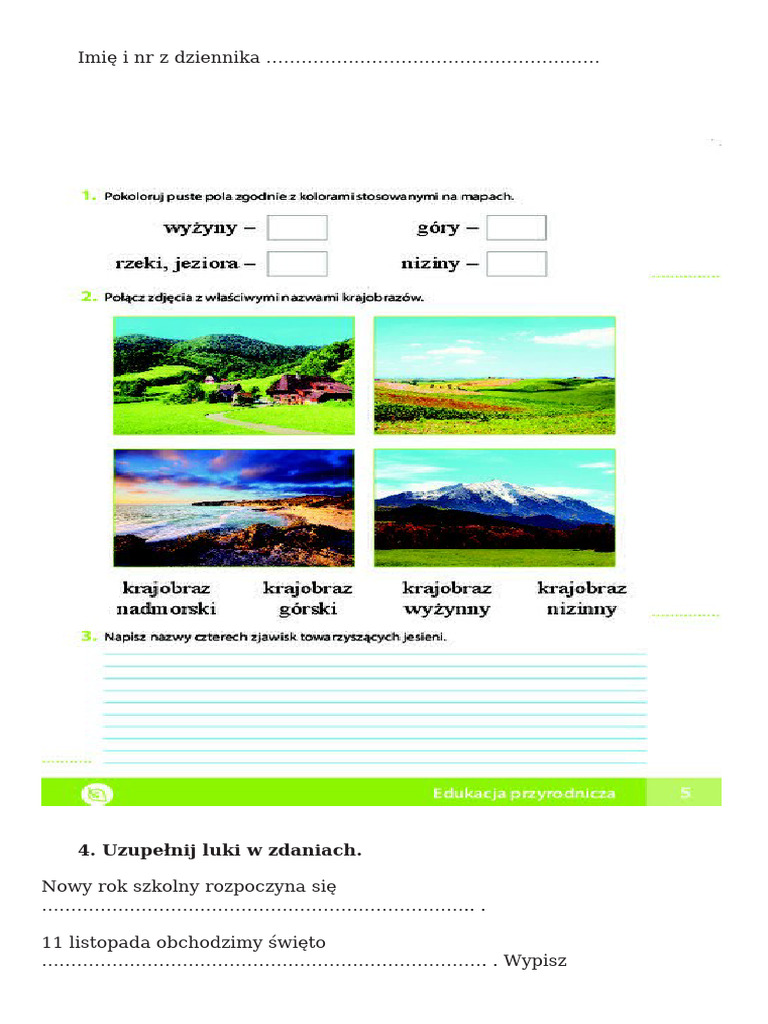Sprawdzian Przyroda - Roczny. | PDF