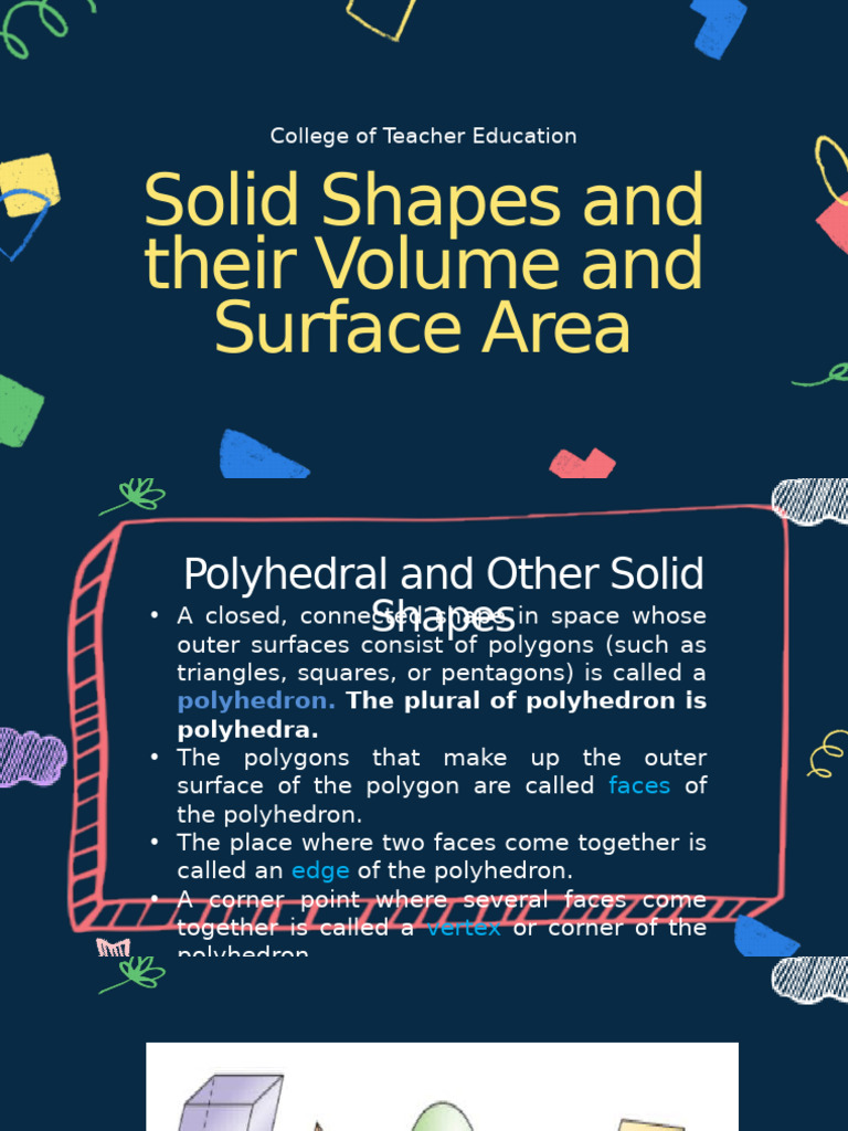 Solid Shapes: Volume & Surface Area Guide | PDF | Volume | Triangle